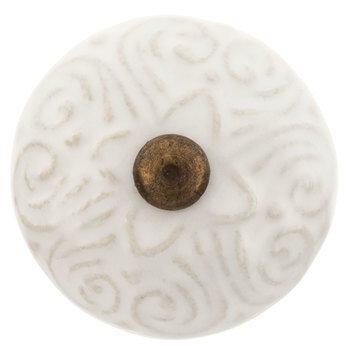White Scroll Embossed Knob | Hobby Lobby | 1543867