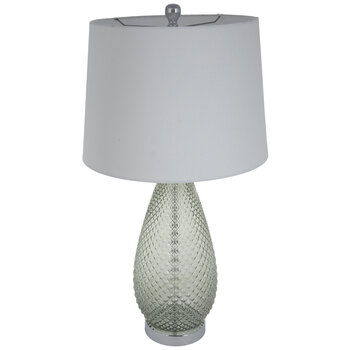 Green Diamond Pattern Glass Lamp | Hobby Lobby | 1917947