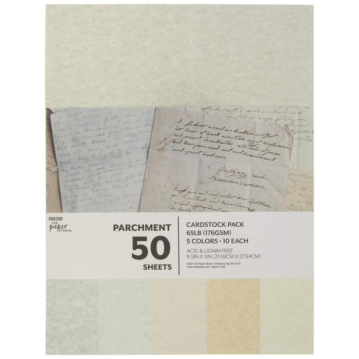 Parchment Cardstock Paper Pack - 8 1/2" x 11" | Hobby Lobby | 896399