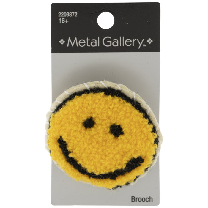 Yellow Smiley Face Chenille Brooch | Hobby Lobby | 2209872