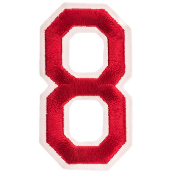 Red Embroidered Iron-On Number 8 - 3" | Hobby Lobby | 473611