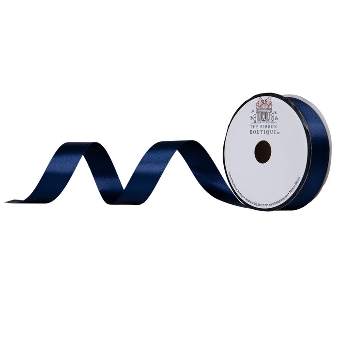 Navy Double-Face Satin Ribbon - 7/8" | Hobby Lobby | 532077