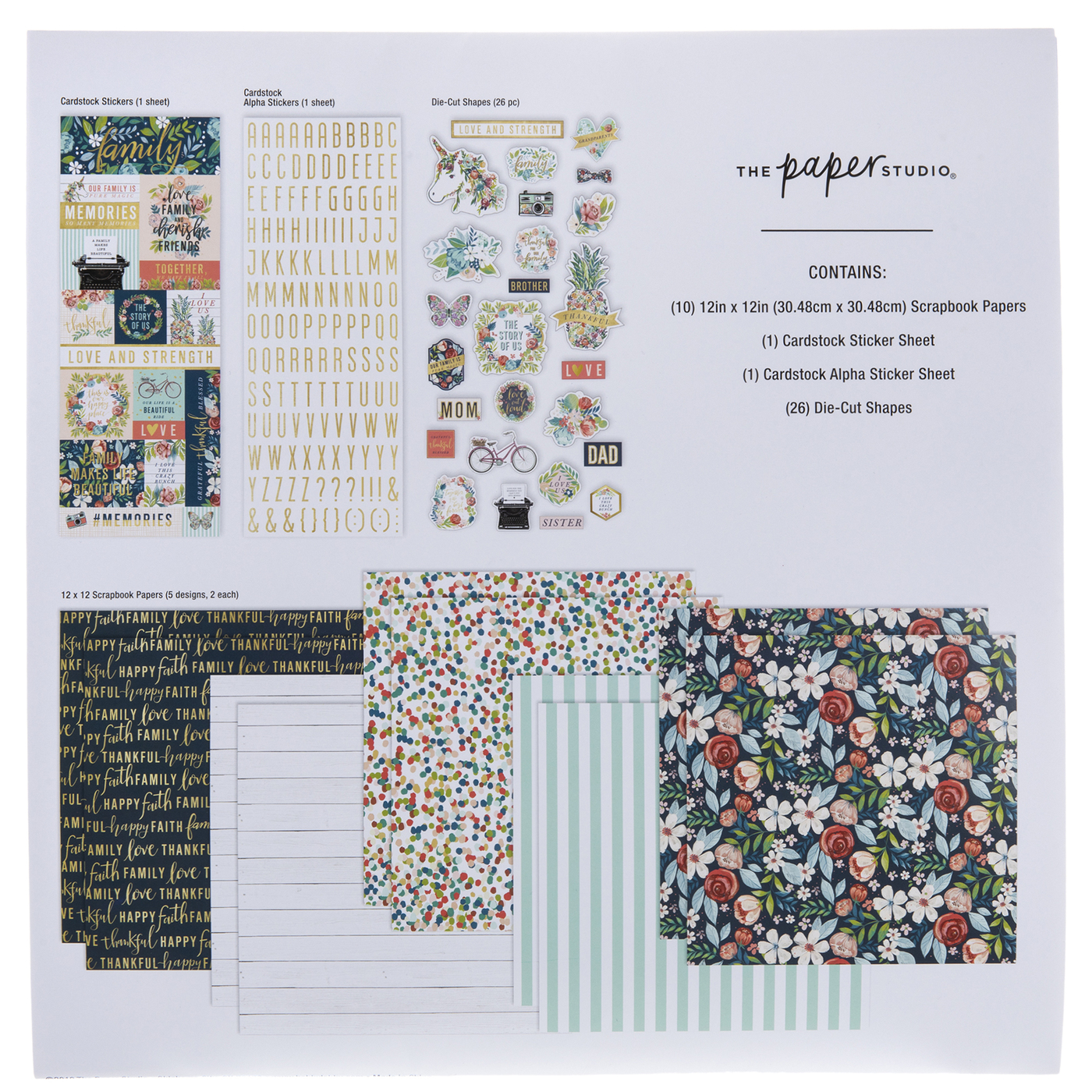 Basic Grey Color Me Silly Scrapbook paper kit Paper & Party Supplies ...