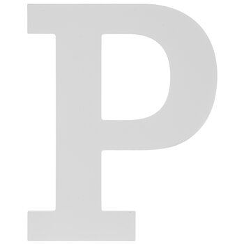White Wood Letter P - 9 1/2" | Hobby Lobby | 2171437