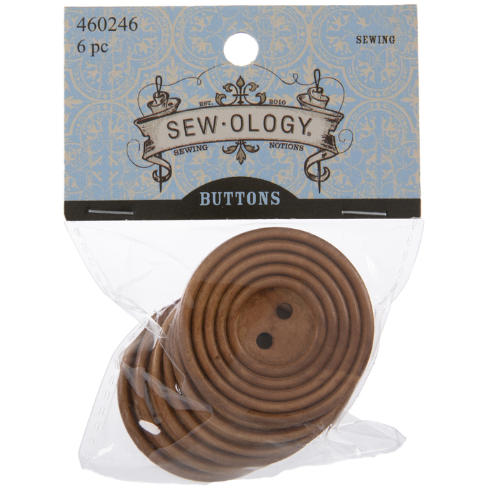 Round Ridged Wood Buttons | Hobby Lobby | 460246