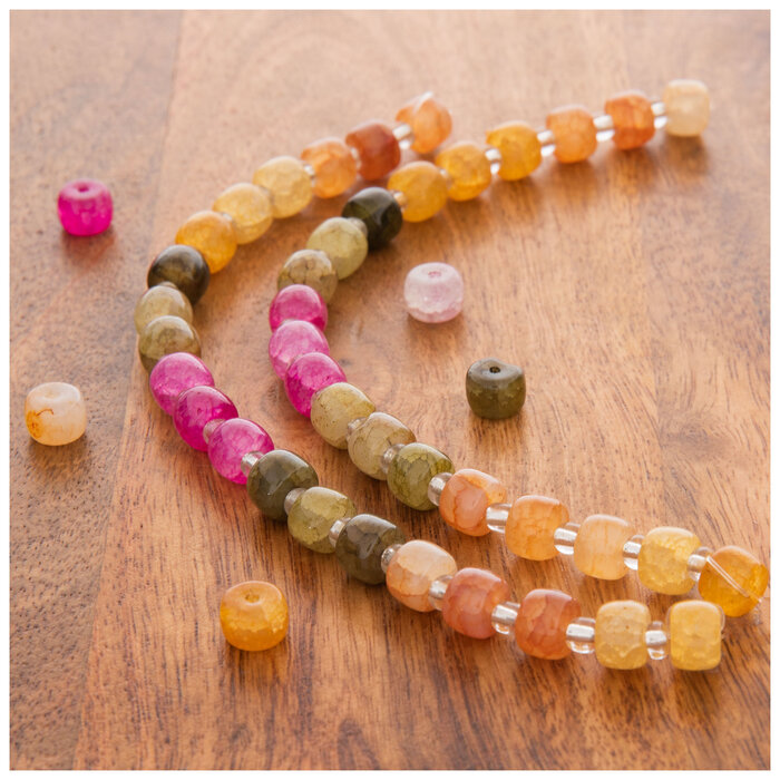 Multi-Colored Barrel Glass Bead Strands | Hobby Lobby | 2099869