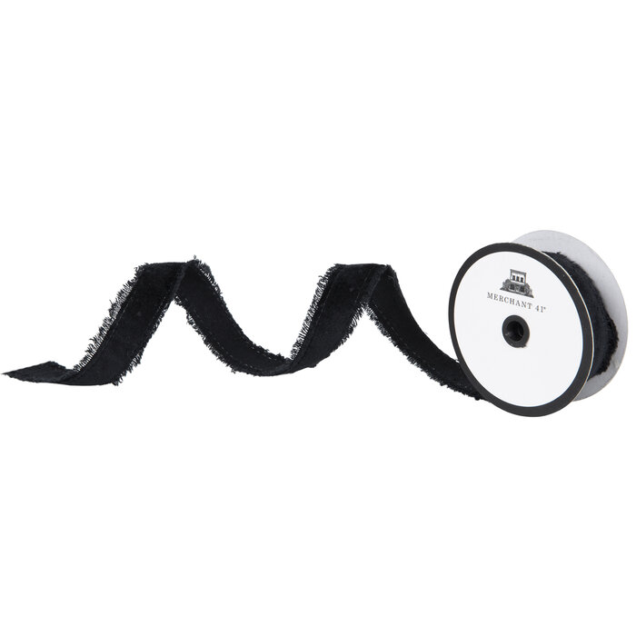 Black Frayed Edge Velvet Trim - 7/8" | Hobby Lobby | 2197424