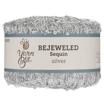 Silver Yarn Bee Bejeweled Sequin Yarn | Hobby Lobby | 334276