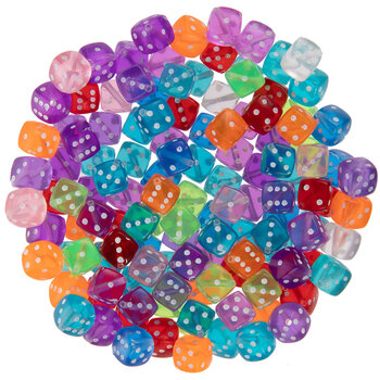 Multi-Color Translucent Dice Beads | Hobby Lobby | 2088391