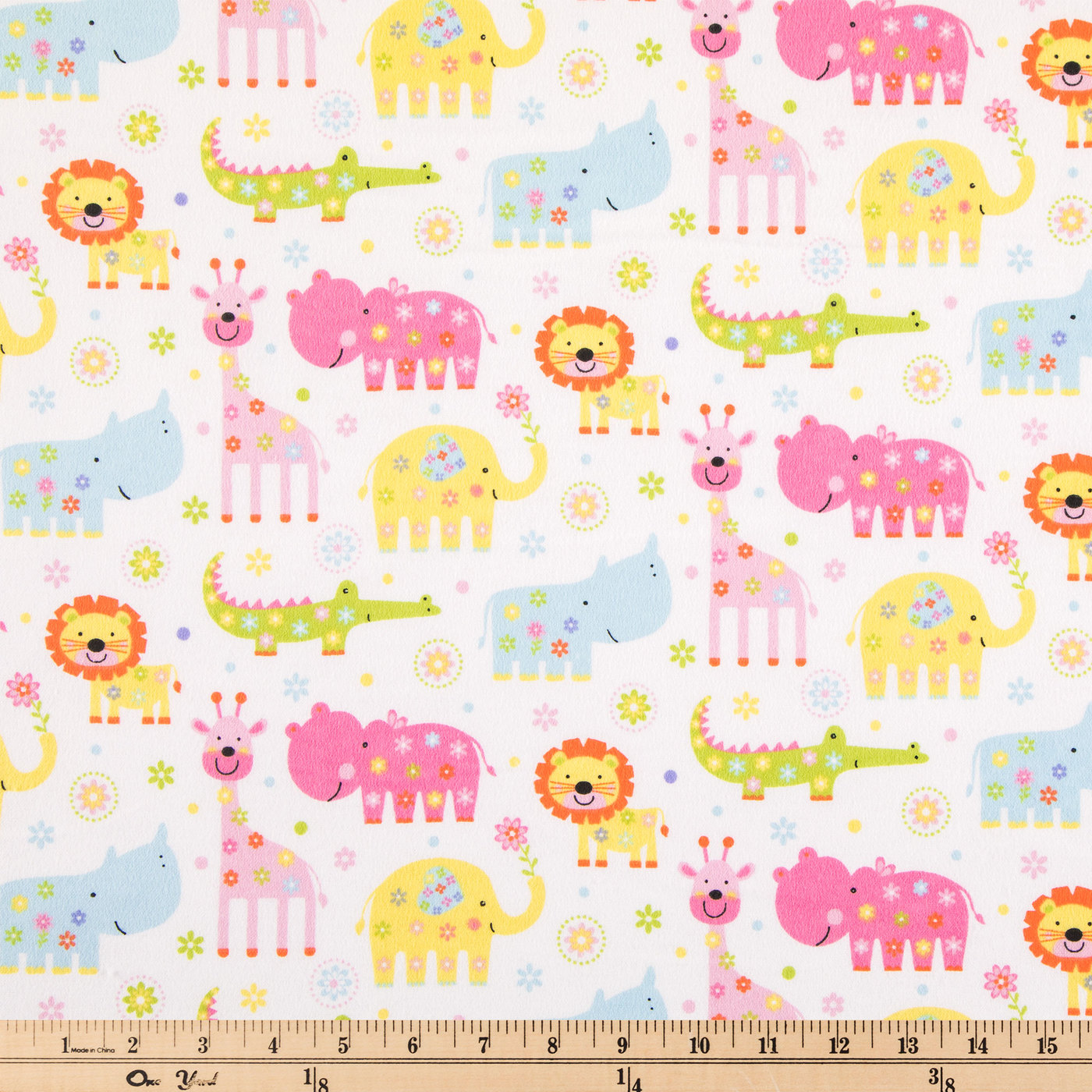 animals flannel by the yard Nursery flannel material new Nursery ...