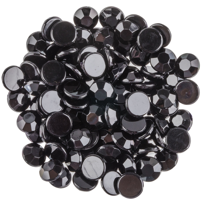 Opaque Black Round Flatback Rhinestones - 8mm | Hobby Lobby | 142935