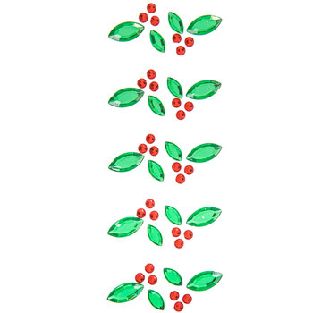 Holly & Berries Rhinestone Stickers | Hobby Lobby | 493965