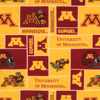 Minnesota Block Collegiate Fleece Fabric | Hobby Lobby | 953075