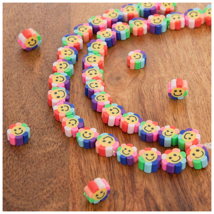 Smiley Flower Polymer Clay Bead Strands | Hobby Lobby | 2155299