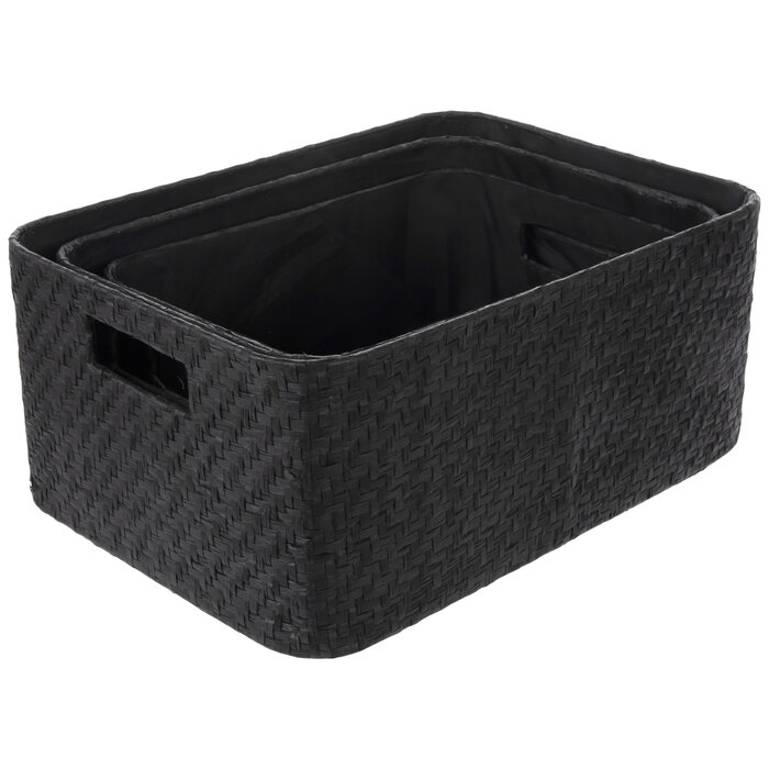 Black Rectangle Basket Set | Hobby Lobby | 725747
