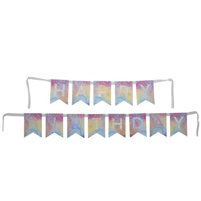 Happy Birthday Tie-Dye & Foil Pennant Banner | Hobby Lobby | 2051142