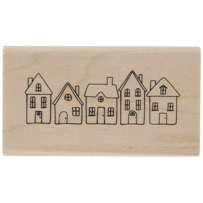 Houses Rubber Stamp | Hobby Lobby | 2244416