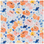 Coral Navy Floral Cotton Calico Fabric | Hobby Lobby | 2241388