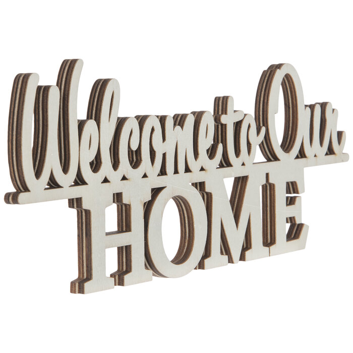 Welcome To Our Home Wood Cutout | Hobby Lobby | 2168508