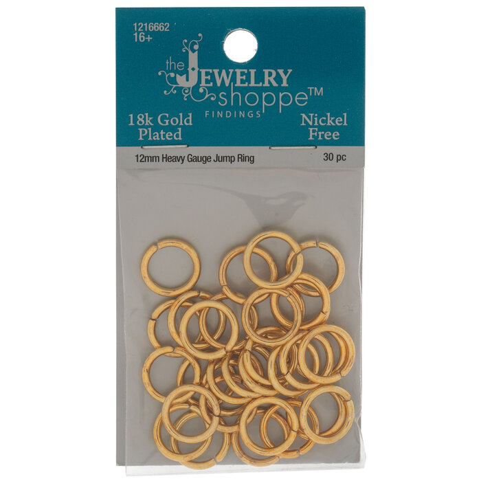 18K Gold Plated Heavy Gauge Jump Rings | Hobby Lobby