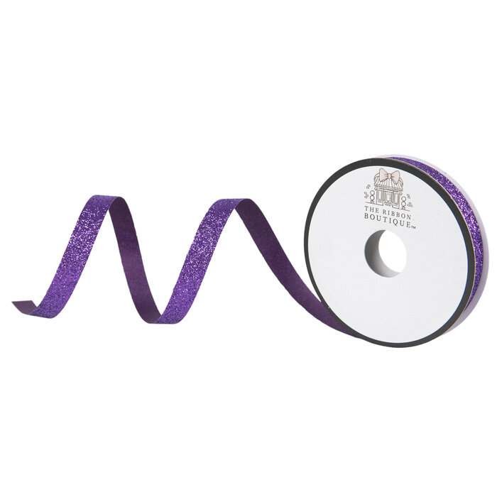 Purple Glitter Ribbon - 3/8" | Hobby Lobby | 2217503