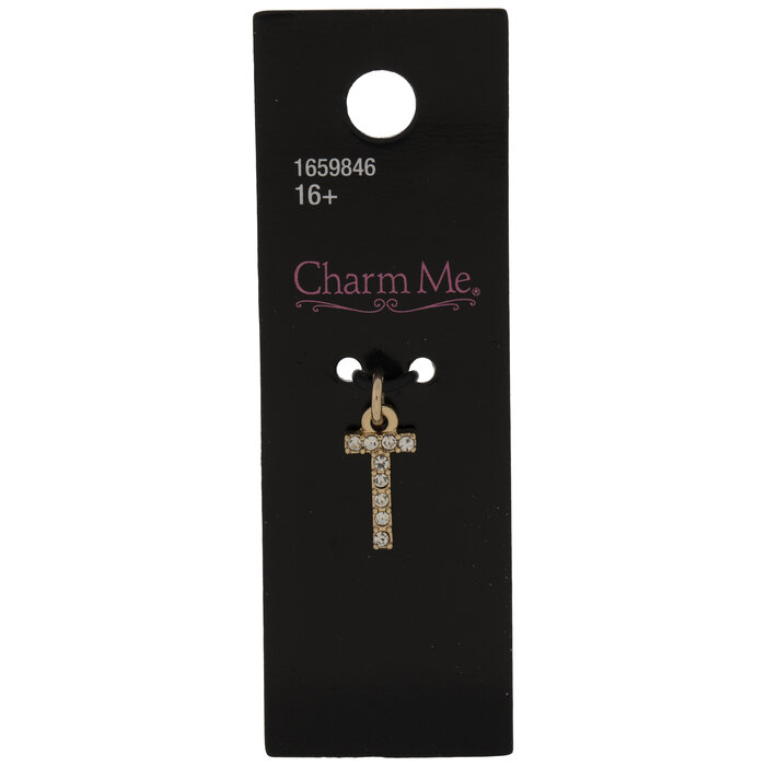 Rhinestone Letter Charm - T | Hobby Lobby | 1659846