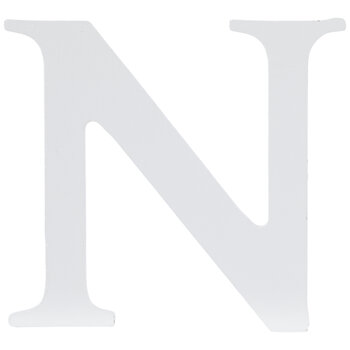 White Wood Letter N - 3 1/2" | Hobby Lobby | 2091783
