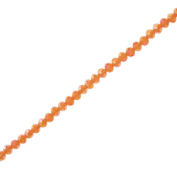 Orange Gemcut Glass Bead Strand - 4mm x 6mm | Hobby Lobby | 346148