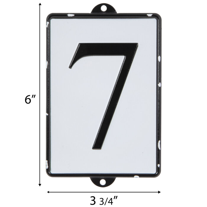 Black & White Number Metal Sign - 7 | Hobby Lobby | 2124907