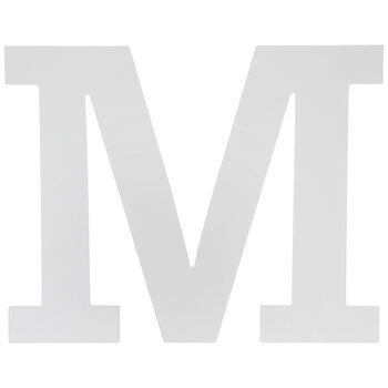 White Wood Letter M - 9 1/2" | Hobby Lobby | 2171403
