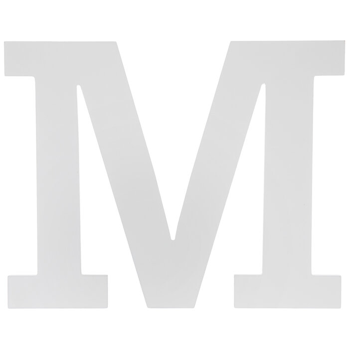 White Wood Letter M - 9 1/2" | Hobby Lobby | 2171403
