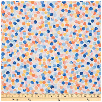 Coral Navy Dot Cotton Calico Fabric | Hobby Lobby | 2241404