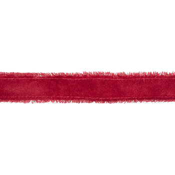 Dark Red Frayed Edge Velvet Trim - 7/8" | Hobby Lobby | 2197390