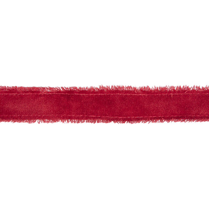 Dark Red Frayed Edge Velvet Trim - 7/8" | Hobby Lobby | 2197390