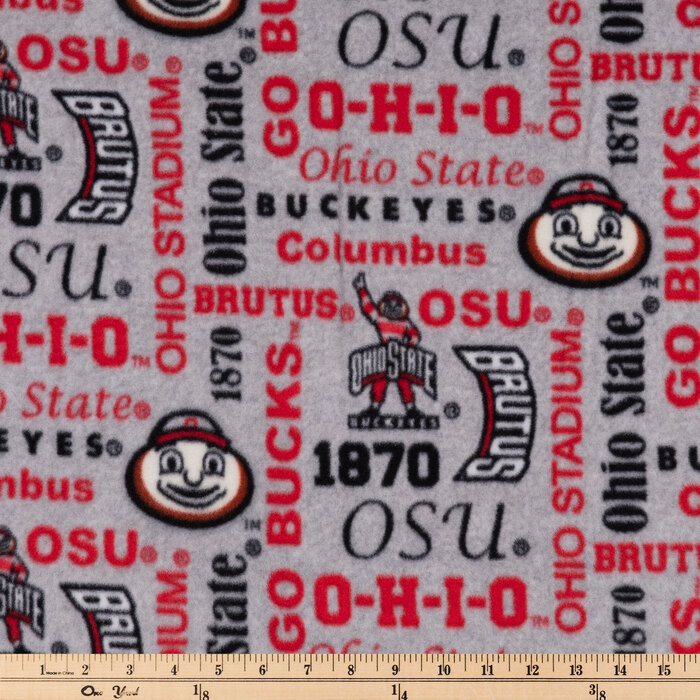 Ohio State Allover Collegiate Fleece Fabric | Hobby Lobby | 934430
