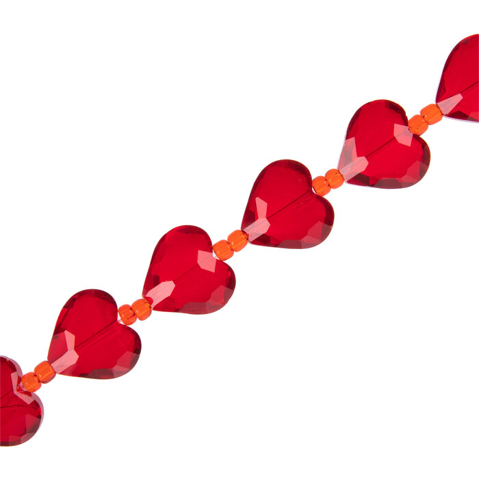 Red Gemcut Heart Glass Bead Strand | Hobby Lobby | 1299726