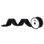 Black Frayed Edge Velvet Trim - 1 1/2" | Hobby Lobby | 2197416