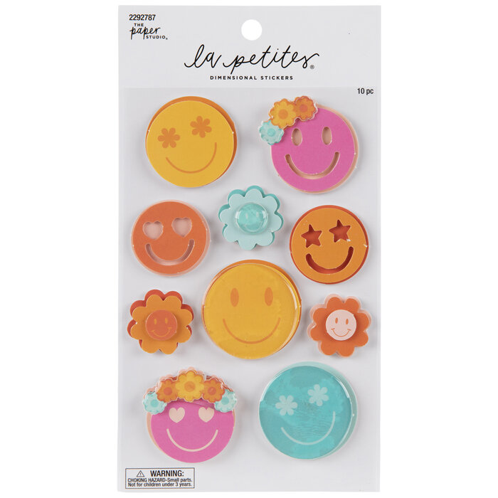Smiley Face 3D Stickers | Hobby Lobby | 2292787