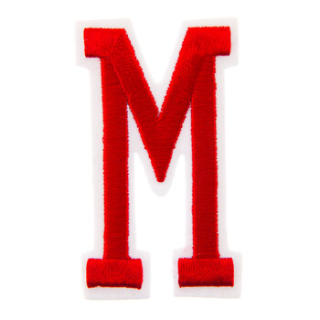 Red Embroidered Iron-On Letter M - 3" | Hobby Lobby | 272682