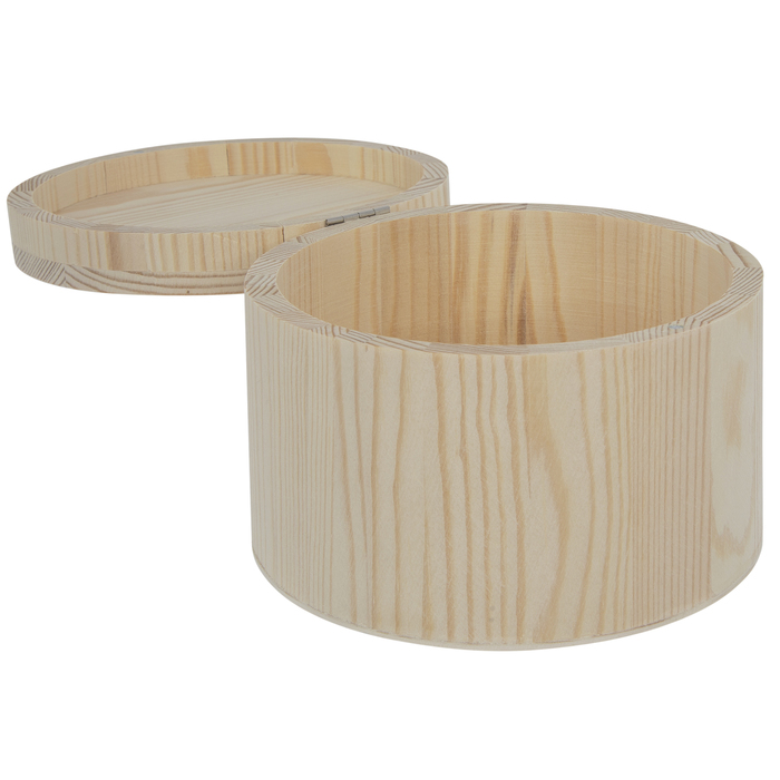 Wood Round Box With Hinged Lid | Hobby Lobby | 1754340