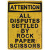 Rock Paper Scissors Metal Sign | Hobby Lobby | 2188472