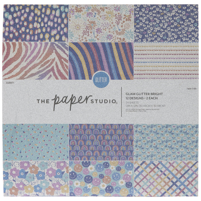 Glam Glitter Bright Paper Pack - 12" x 12" | Hobby Lobby | 2228971