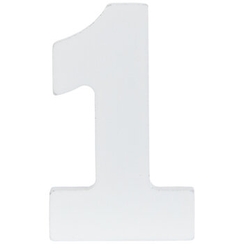 White Wood Numbers - 1 | Hobby Lobby | 2207983