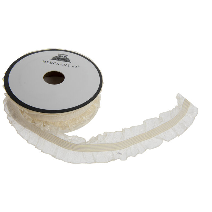 Ivory Stretch Ruffle Trim - 1" | Hobby Lobby | 2226736