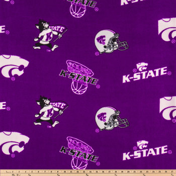 Kansas State Allover Collegiate Fleece Fabric | Hobby Lobby | 952499