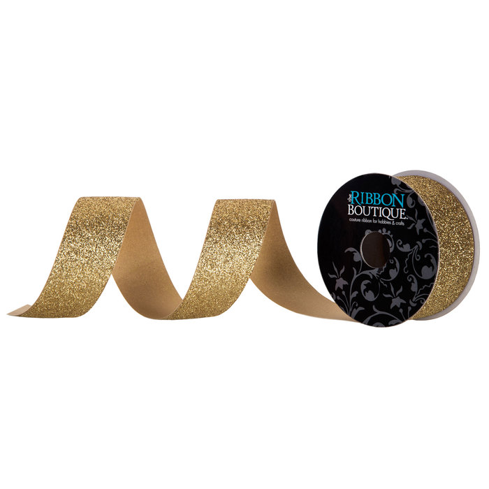 Gold Cut Edge Glitter Ribbon - 1 1/2" | Hobby Lobby | 1595636