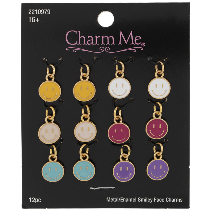 Smiley Face Enamel Charms | Hobby Lobby | 2210979