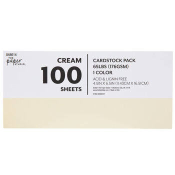 Cream Cardstock Paper Pack - 4 1/2" x 6 1/2" | Hobby Lobby | 848614