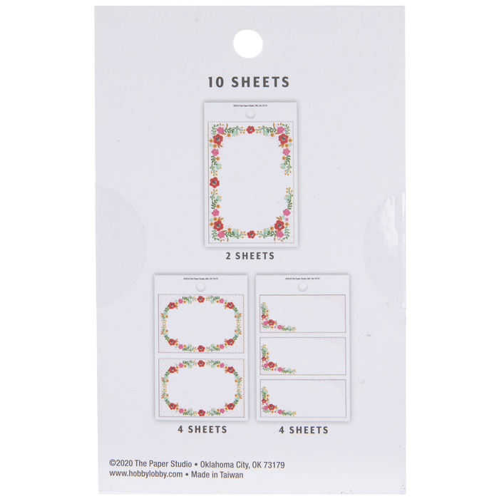 Floral Border Label Stickers | Hobby Lobby | 1334085