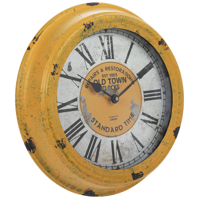 Antique Yellow Metal Wall Clock | Hobby Lobby | 191312